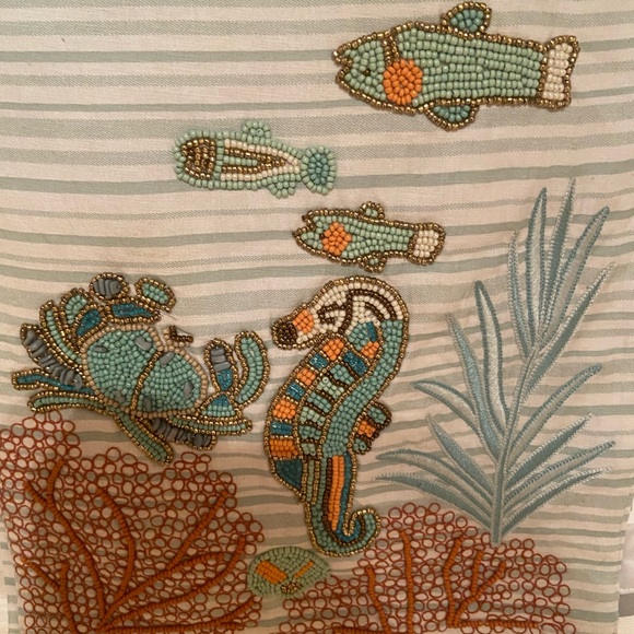 Pier 1 | Accents | Pier Beaded Sea Life Table Runner | Poshmark